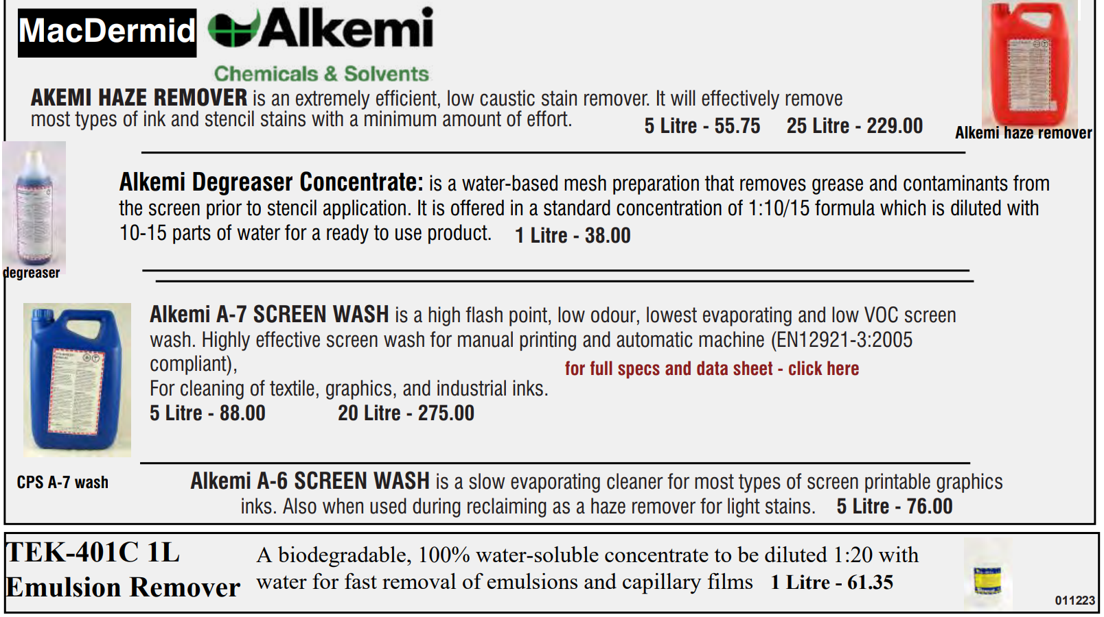 "Alkemi" "McDermid Screen Products - Graphic Commerce Ltd.