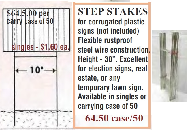 Step Stakes - Hinge Handles - Graphic Commerce Ltd.